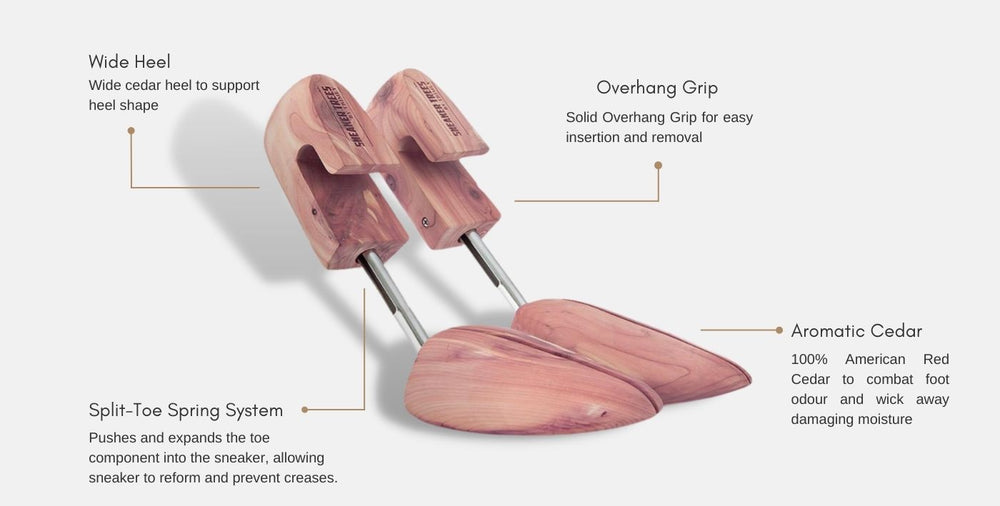 Trimly's Cedar Sneaker Trees | Shoe Trees For Sneakers